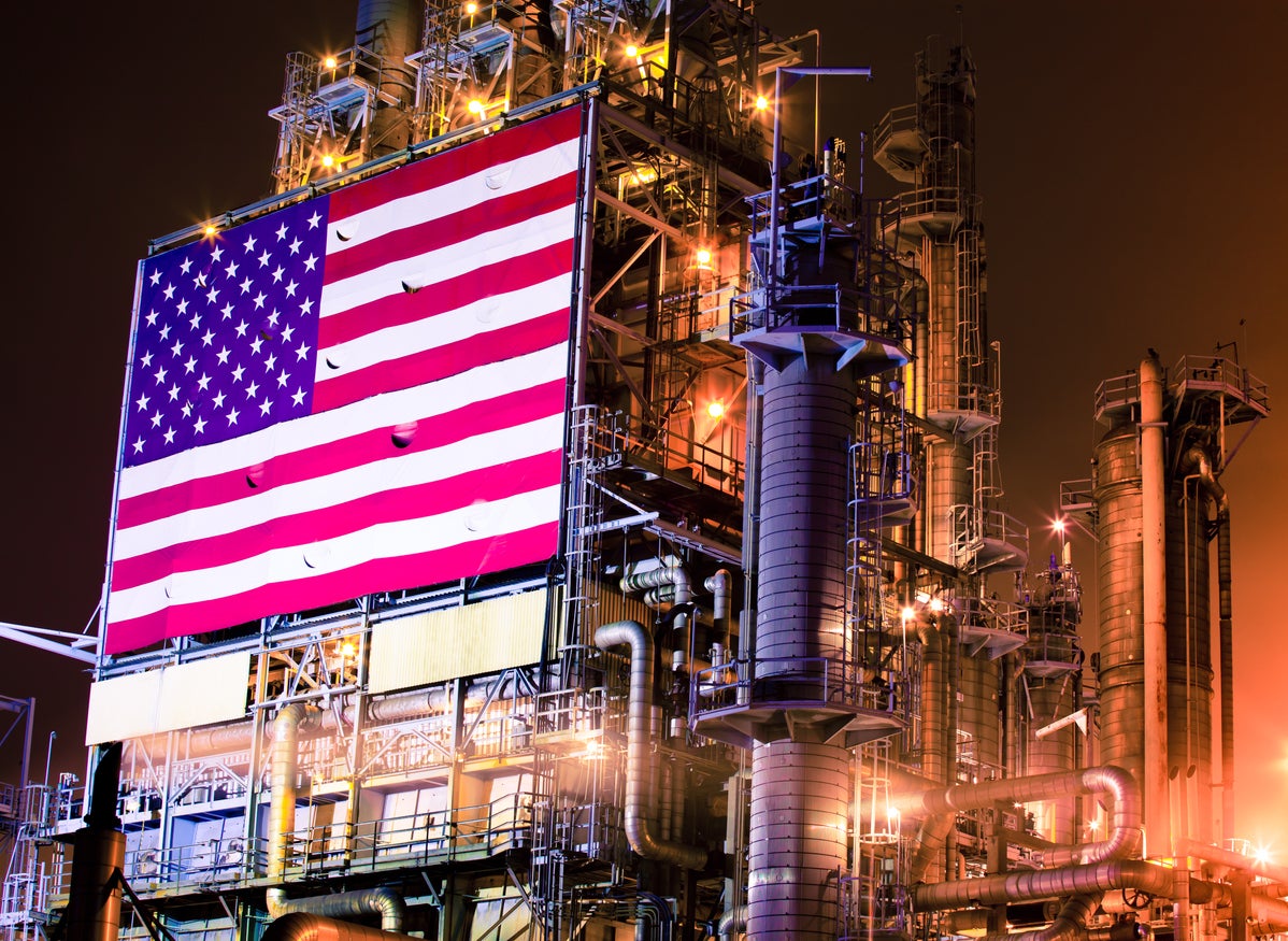 American-flag-on-an-oil-refinery-usa.jpg | Dixon