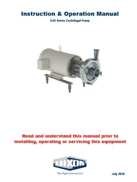 ExD-Series Centrifugal Pump Instructions and Operation | Dixon
